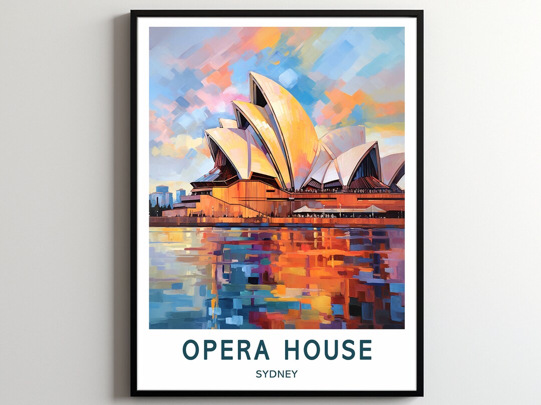 Opera House Sydney Travel Print Wall Art Opera House Sydney Wall ...