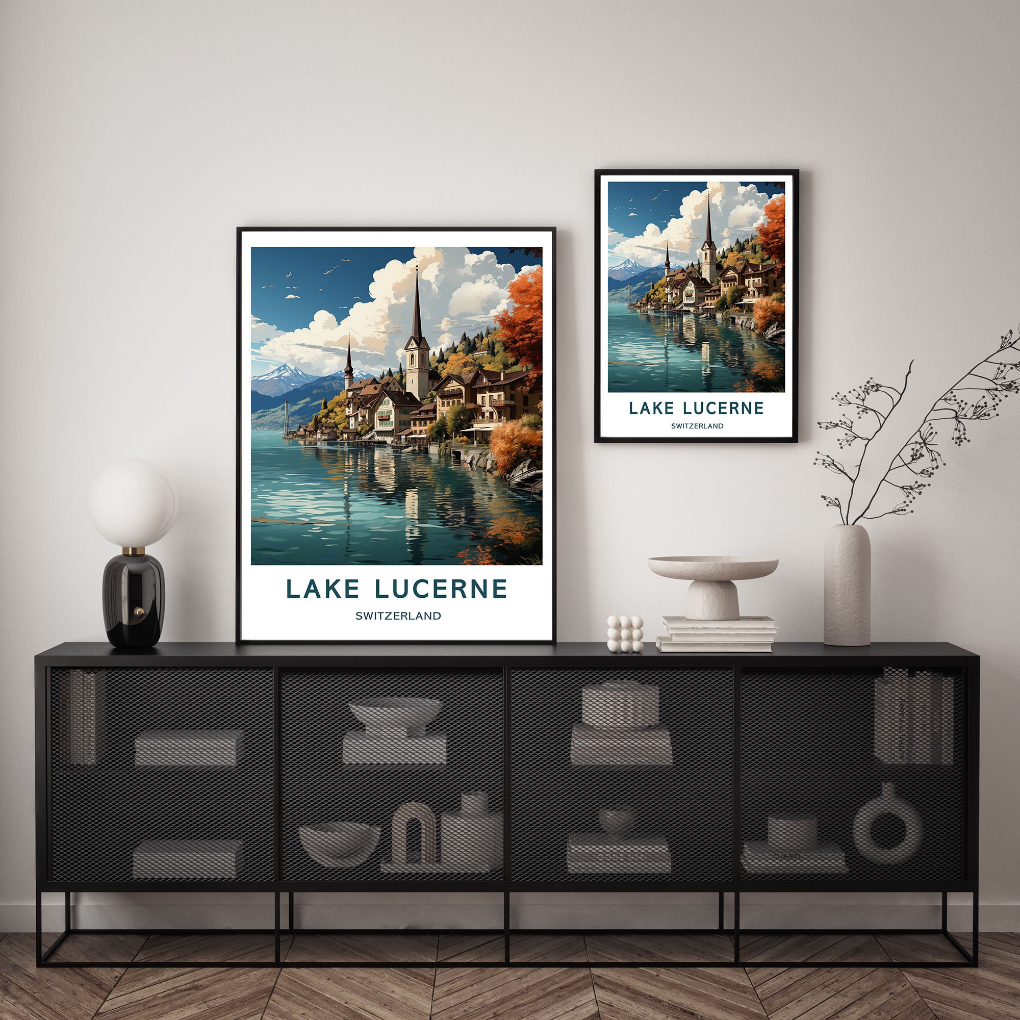 Lake Lucerne Travel Print Wall Art Lake Lucerne Wall Hanging Home Décor ...