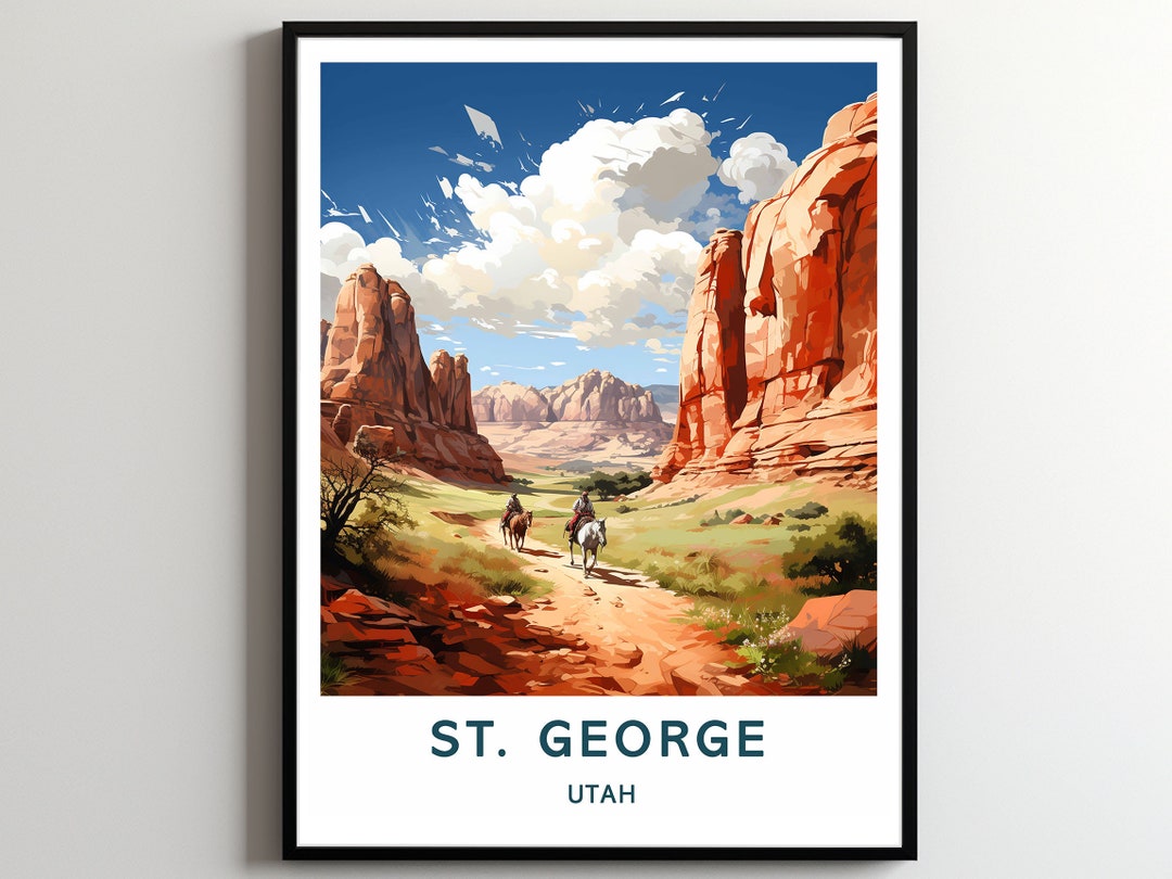 St. George Travel Print Wall Art St. George Wall Hanging Home Décor St ...