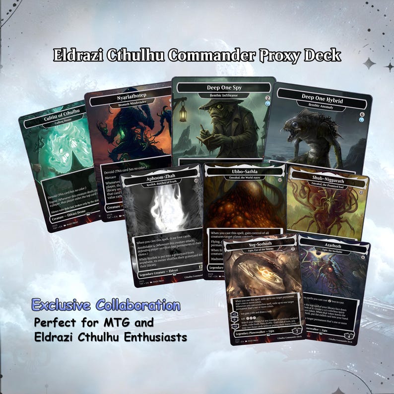 Eldrazi Cthulhu Magic Commander Deck Cedh | MTG Proxy Cards 160 ...
