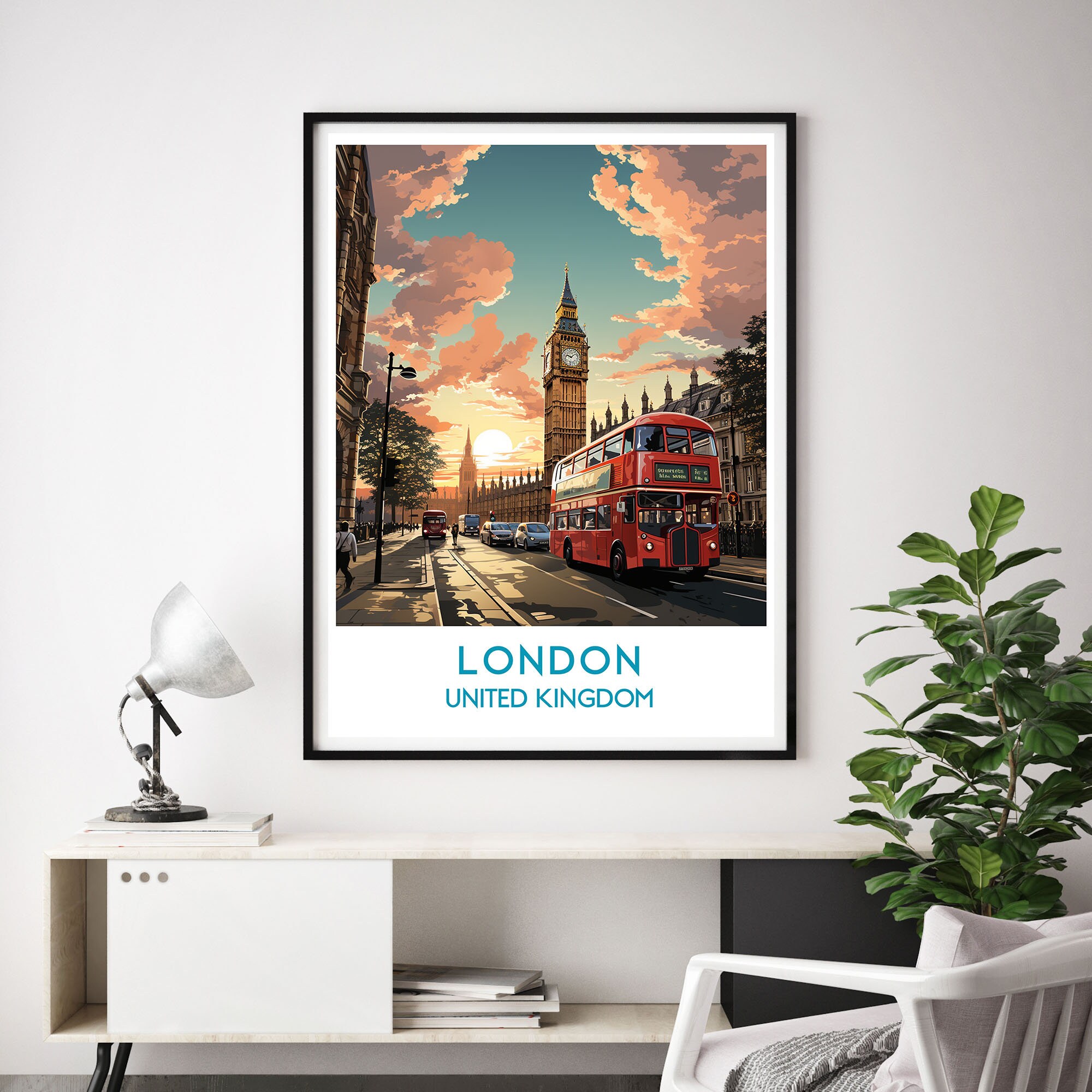 London United Kingdom Travel Print Poster Wall Art Print - Etsy