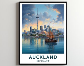 Auckland New Zealand Travel Wall Art Poster Print - Etsy
