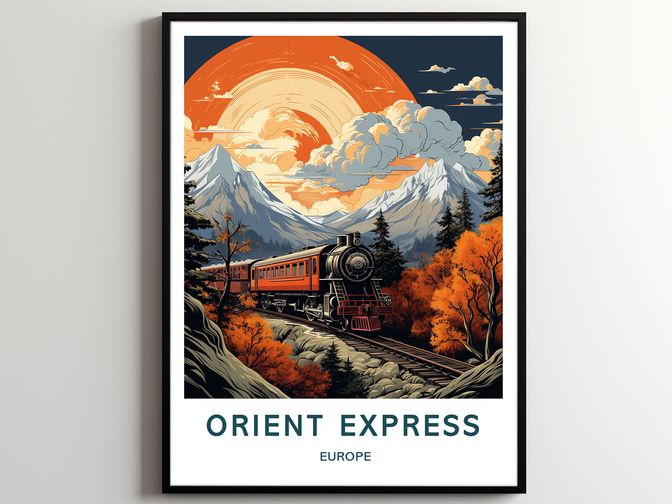 Orient Express Travel Print Wall Art Orient Express Wall Hanging Home ...