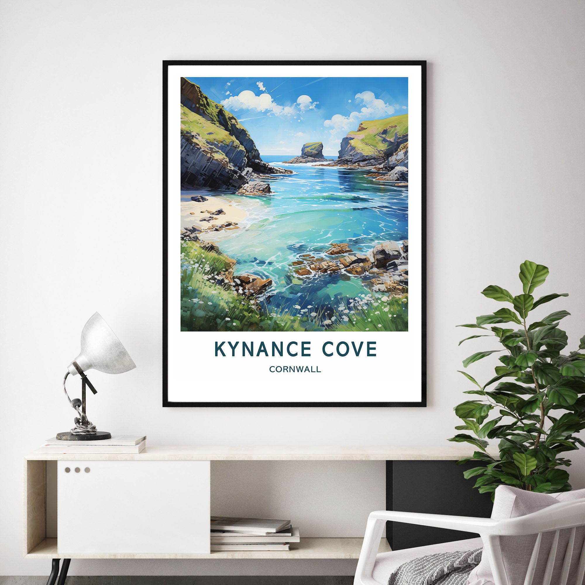 Kynance Cove Travel Print Wall Art Kynance Cove Wall Hanging - Etsy