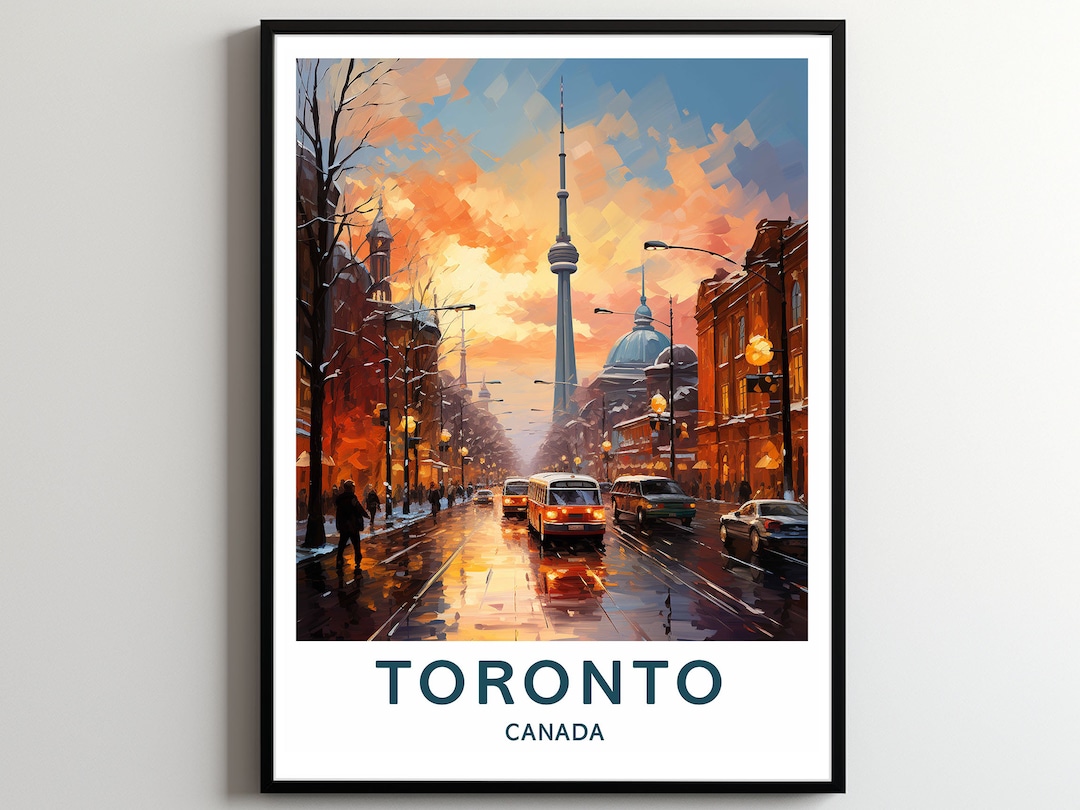 Toronto Travel Print Wall Art Toronto Wall Hanging Home Décor Toronto ...