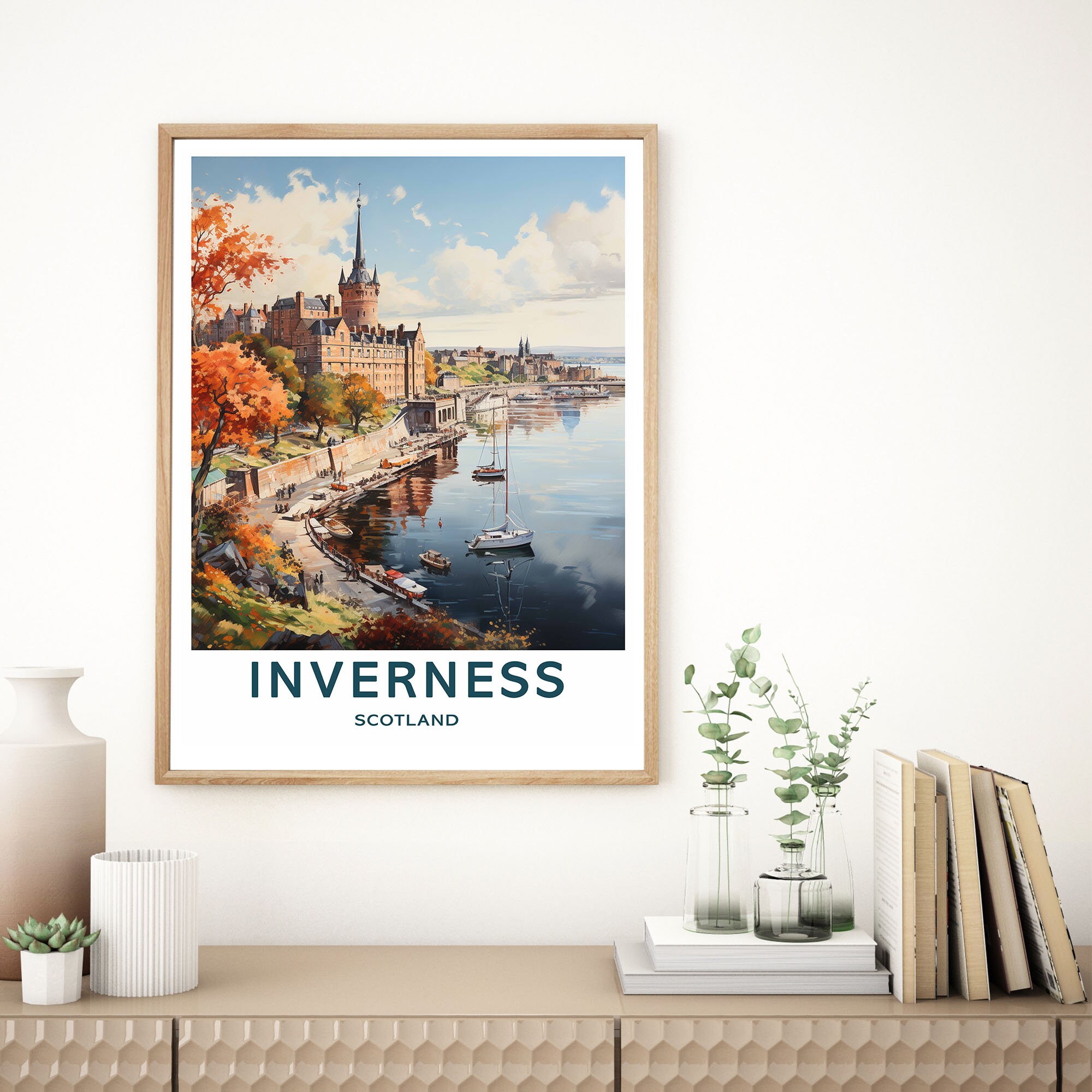 Inverness Travel Print Wall Art Inverness Wall Hanging Home Décor ...