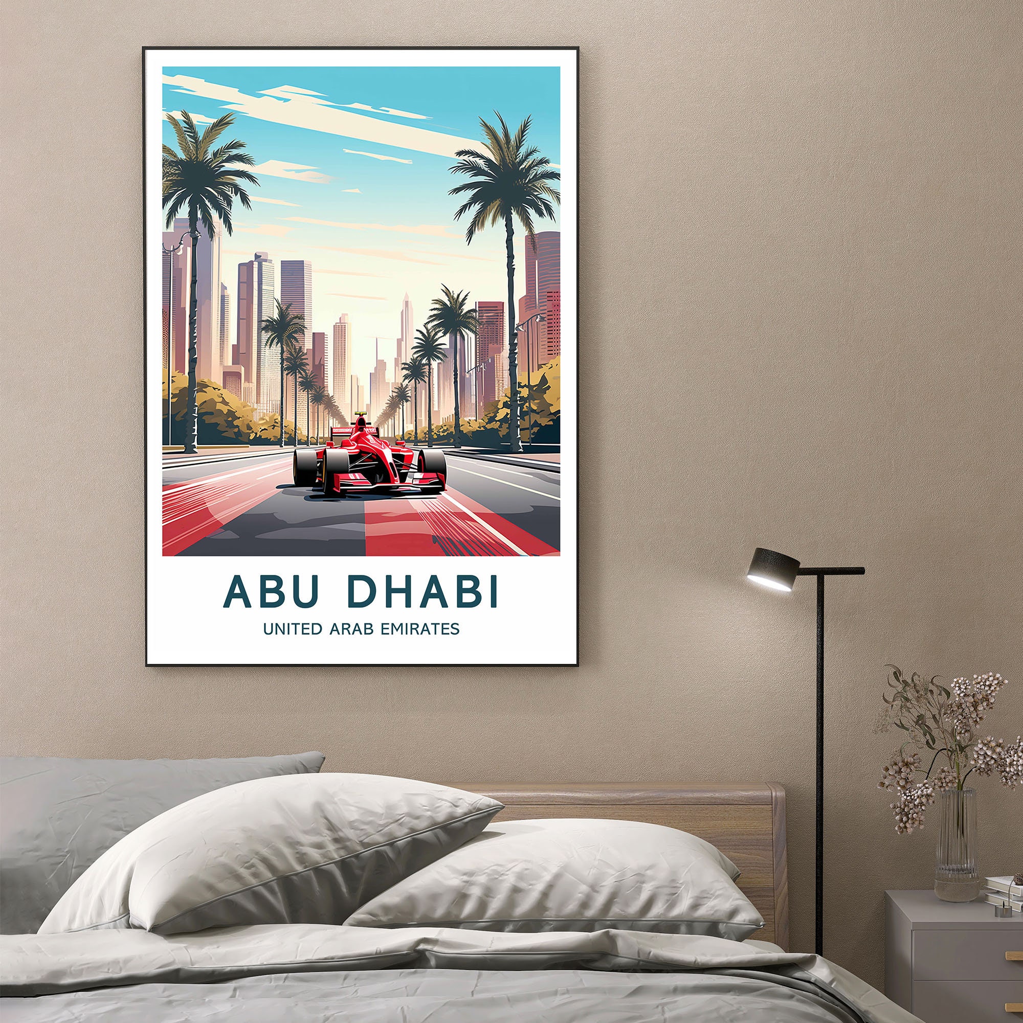 Abu Dhabi Poster United Arab Emirates Race Car Art - Etsy