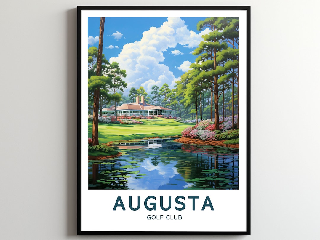 Augusta Travel Print Wall Art Augusta Wall Hanging Home Décor Augusta ...