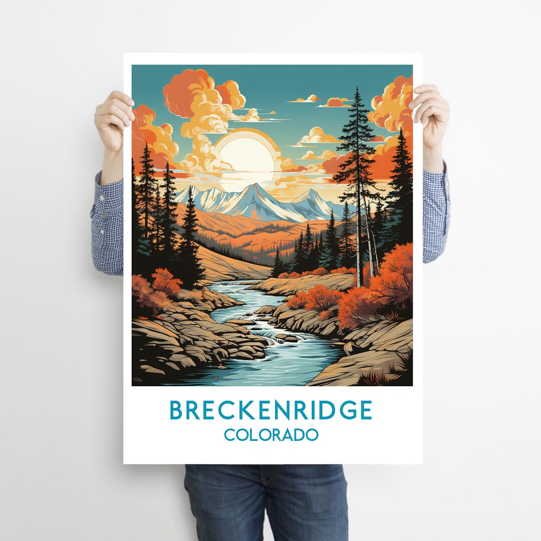 Breckenridge Travel Print Wall Art Breckenridge Wall Hanging Home Décor ...