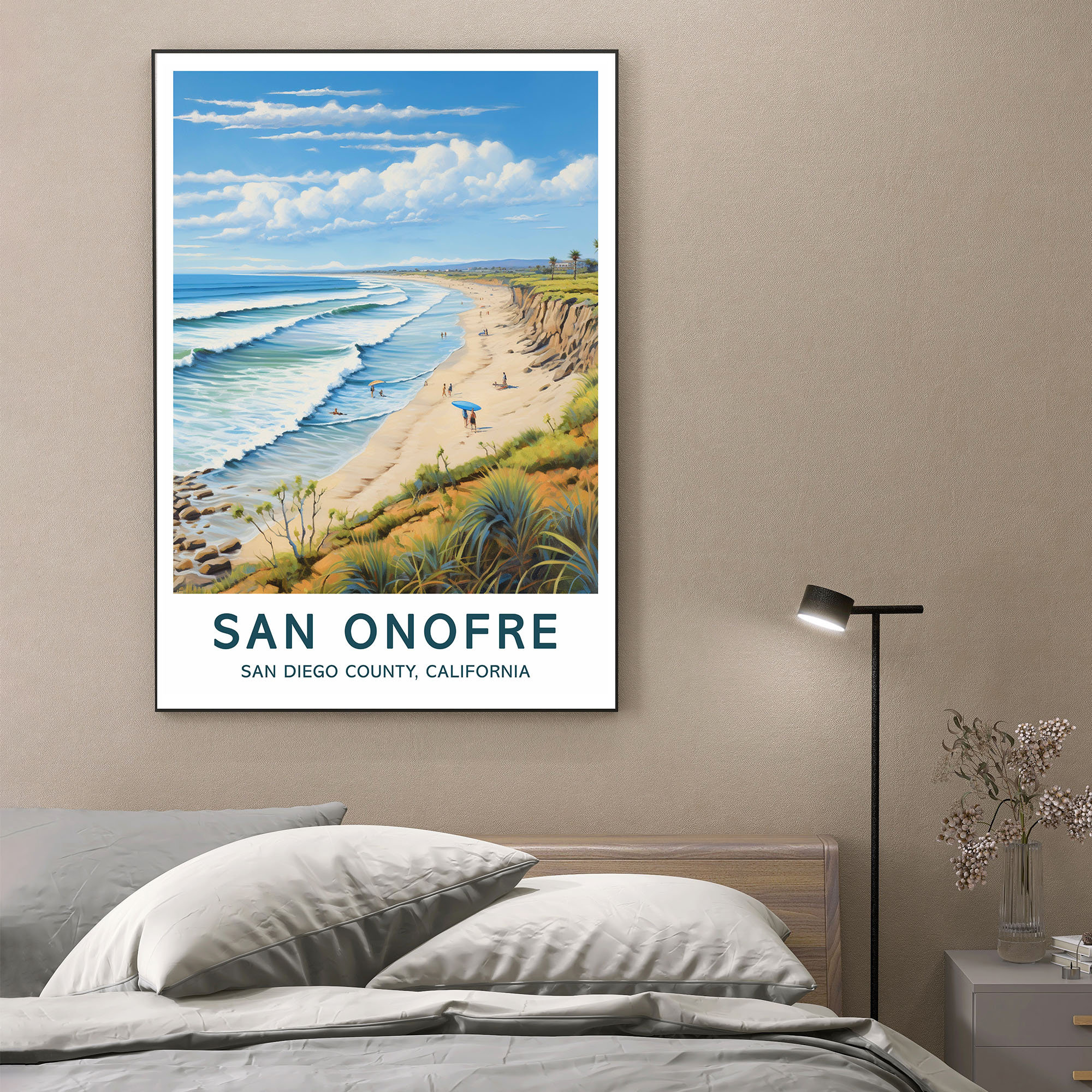 San Onofre Travel Print Wall Art San Onofre Surf Poster San Onofre ...
