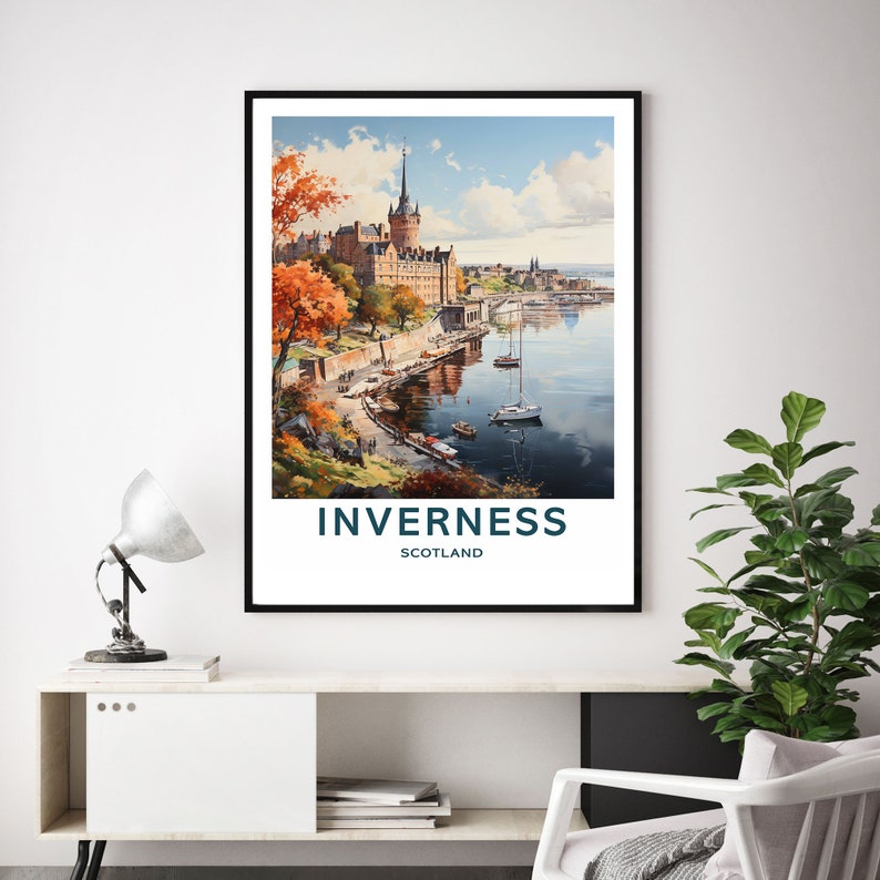Inverness Travel Print Wall Art Inverness Wall Hanging Home Décor ...