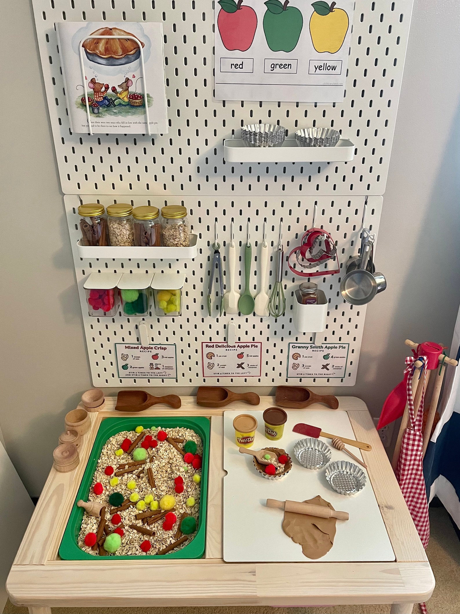 Apple Pie Sensory Bin Recipe Cards - Set of 3 - Printable (digital ...