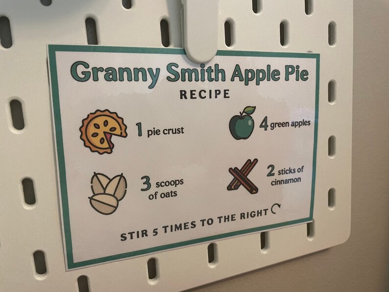 Apple Pie Sensory Bin Recipe Cards - Set of 3 - Printable (digital ...