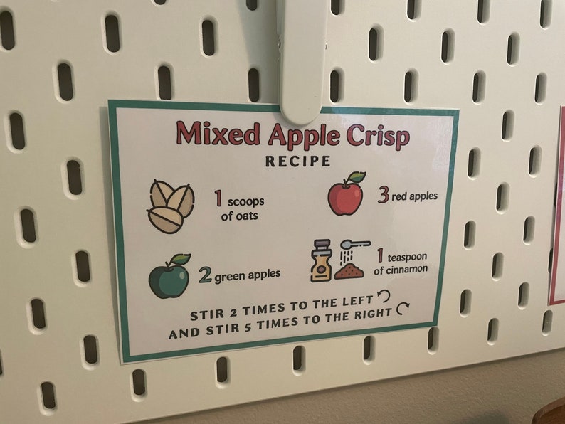 Apple Pie Sensory Bin Recipe Cards - Set of 3 - Printable (digital ...