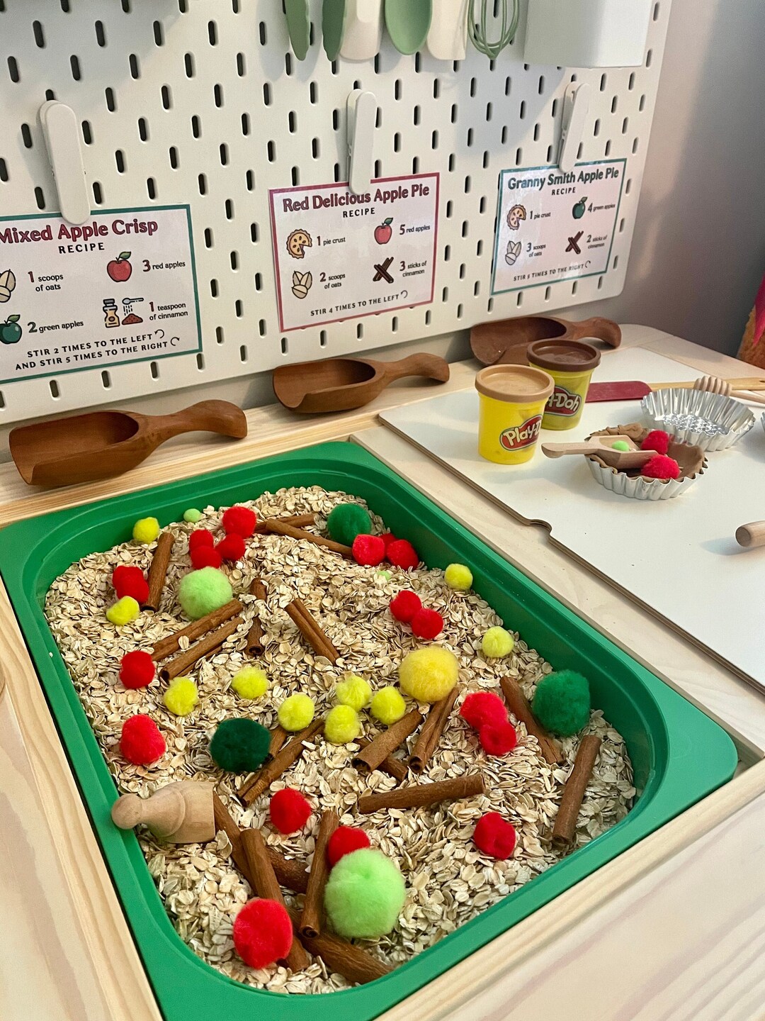 Apple Pie Sensory Bin Recipe Cards - Set of 3 - Printable (digital ...