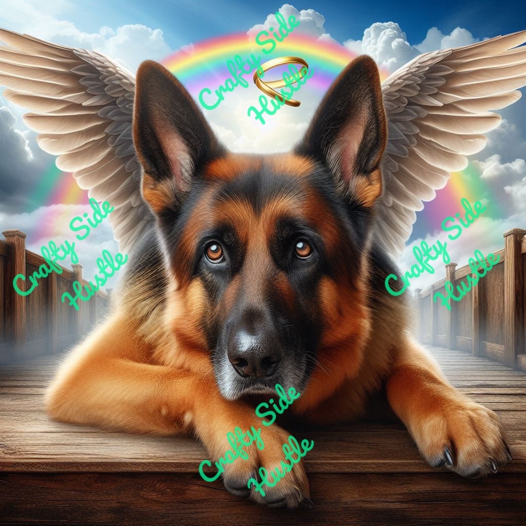 5 German Shepherd Images Svg Rainbow Bridge - Etsy