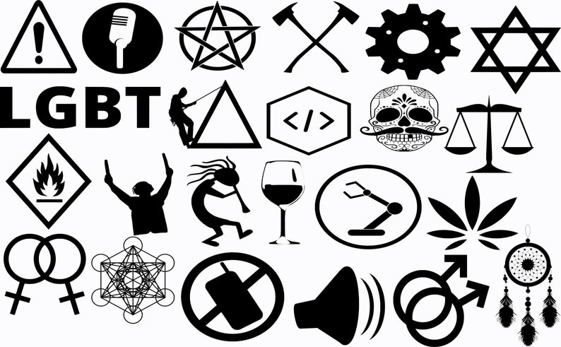 Svg Symbols Bundle 200 Random Svg of Symbols Digital - Etsy