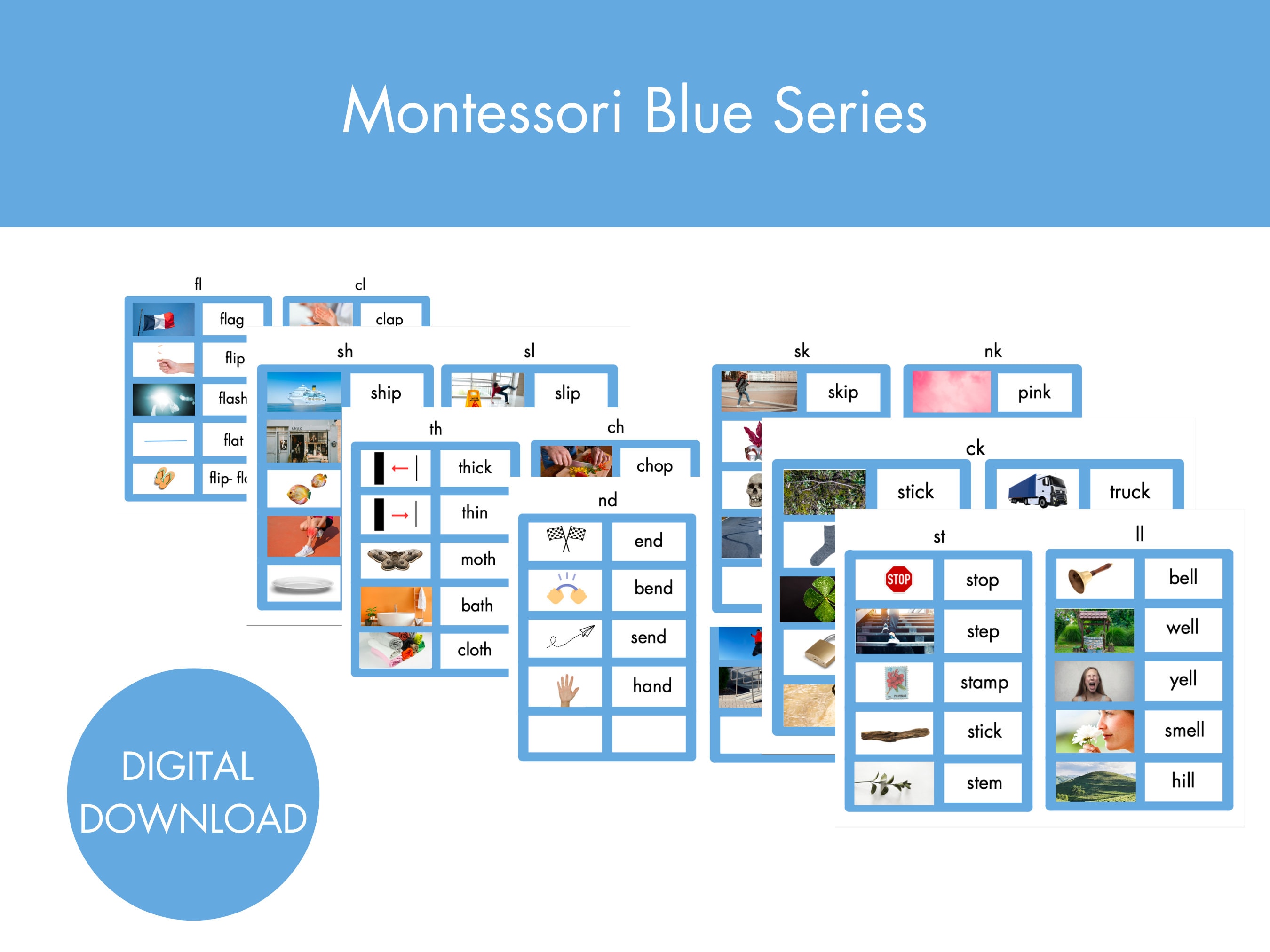 Montessori Blue Series | Language - Etsy