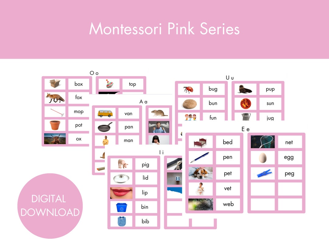 Montessori Pink Series - Etsy