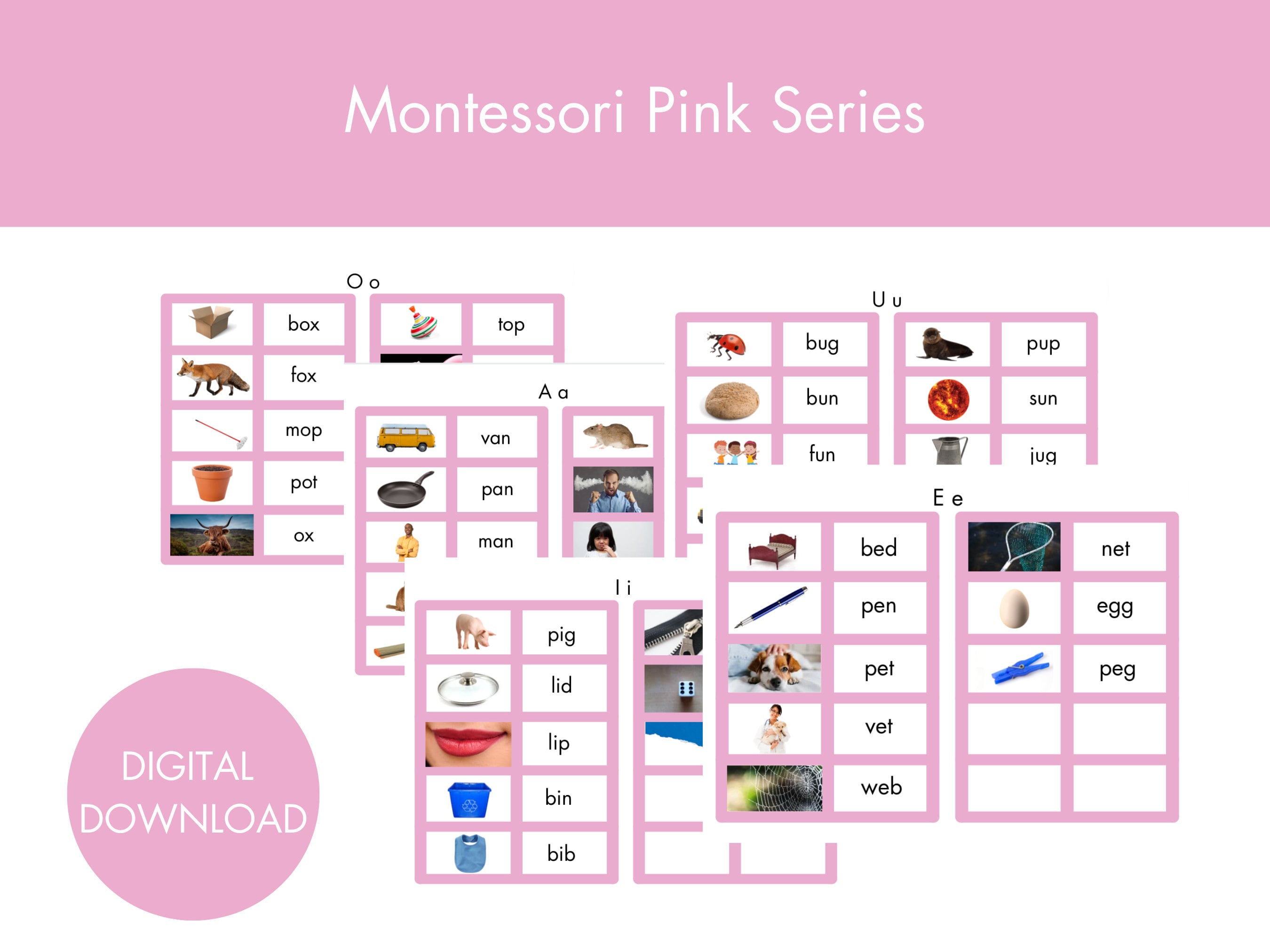 Montessori Pink Series - Etsy