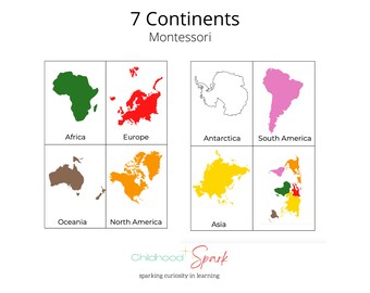 North American Flags Montessori 3 Part Cards - Etsy