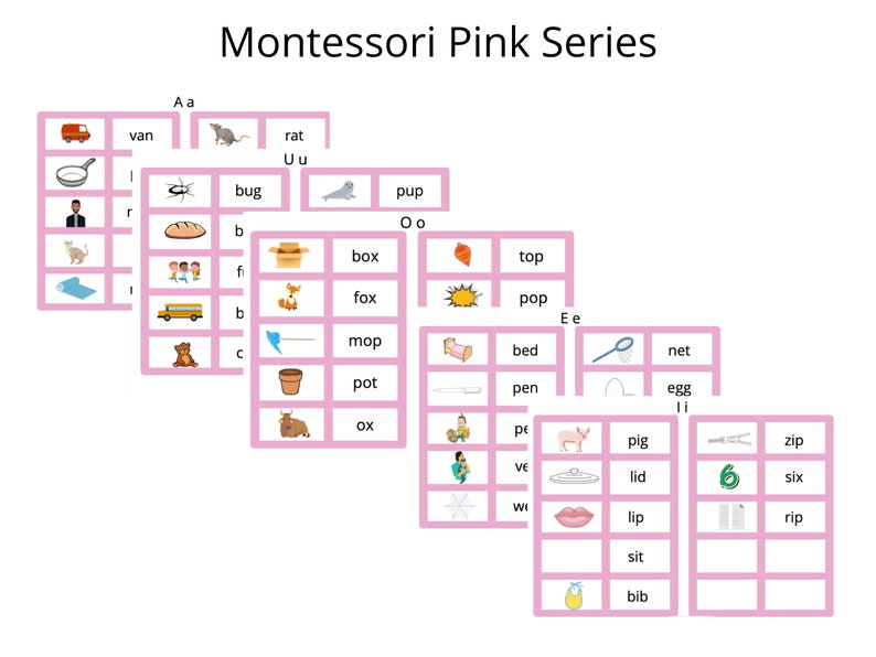 Montessori Pink Series - Etsy