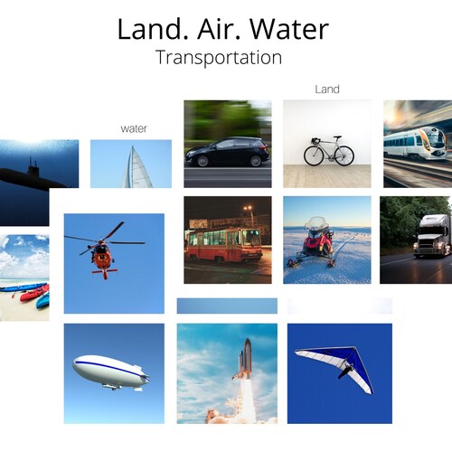 Land/air/water Montessori Identification Photograph Cards - Etsy