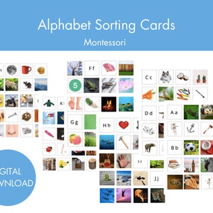 Alphabet Sorting Card Printable | Montessori Language - Etsy
