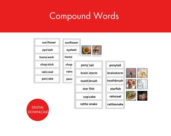 Montessori Compound Words - Etsy