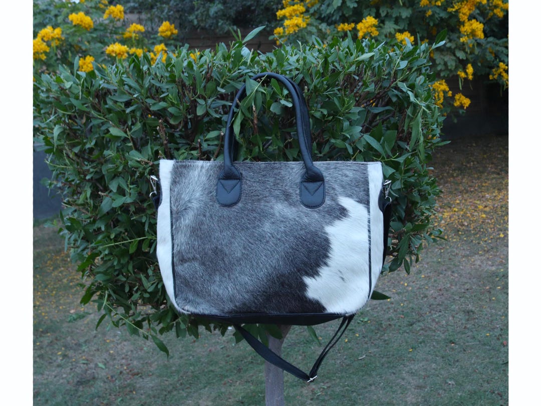 Handcrafted Cowhide Tote Bag, Western Cowhide Purse for Women, Stylish ...