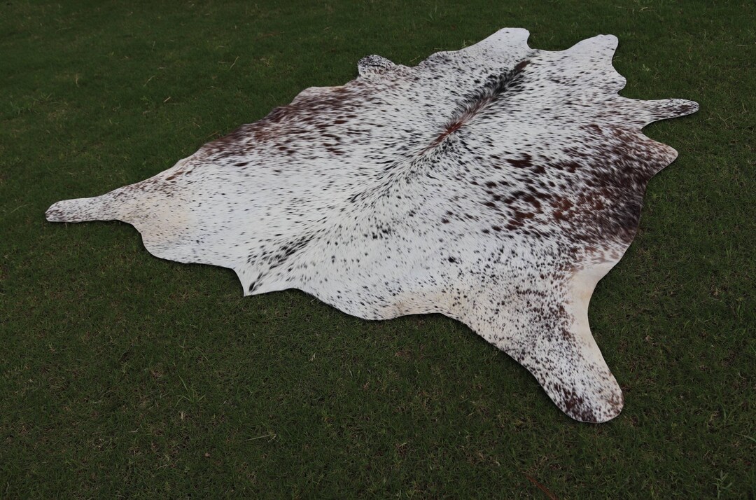 Cowhide Rugs Brown Spotted Cow Skin Rugs Salt and Pepper Print Cow Hide ...
