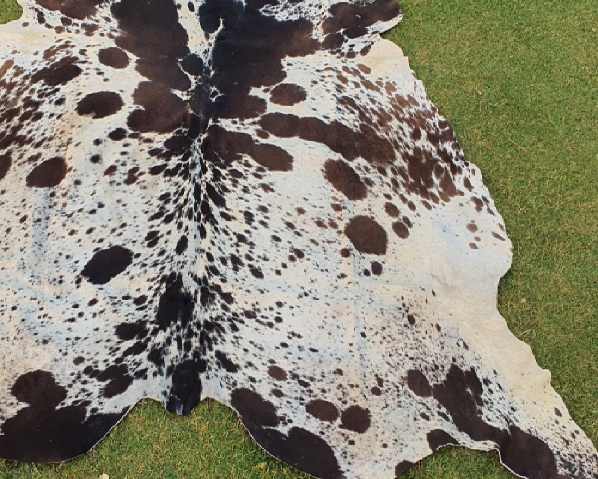 Tricolor Real Animal Skin Black and White Cowhide Rug for - Etsy