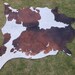 Genuine Brown and White Panda Print Cowhide Rug-exotic Cow Skin Rug for ...