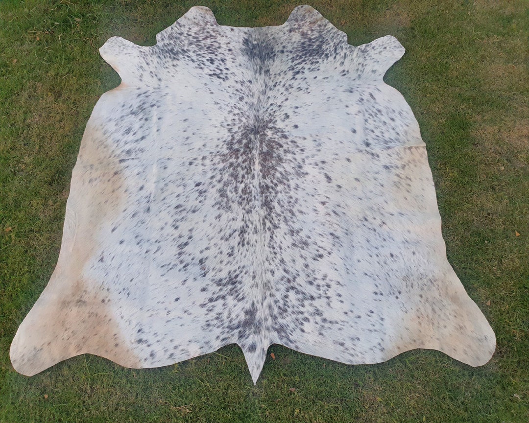 Amazing Gray Spoted Cow Hide Rug-black Spoted Rug-living Room Cowhide ...