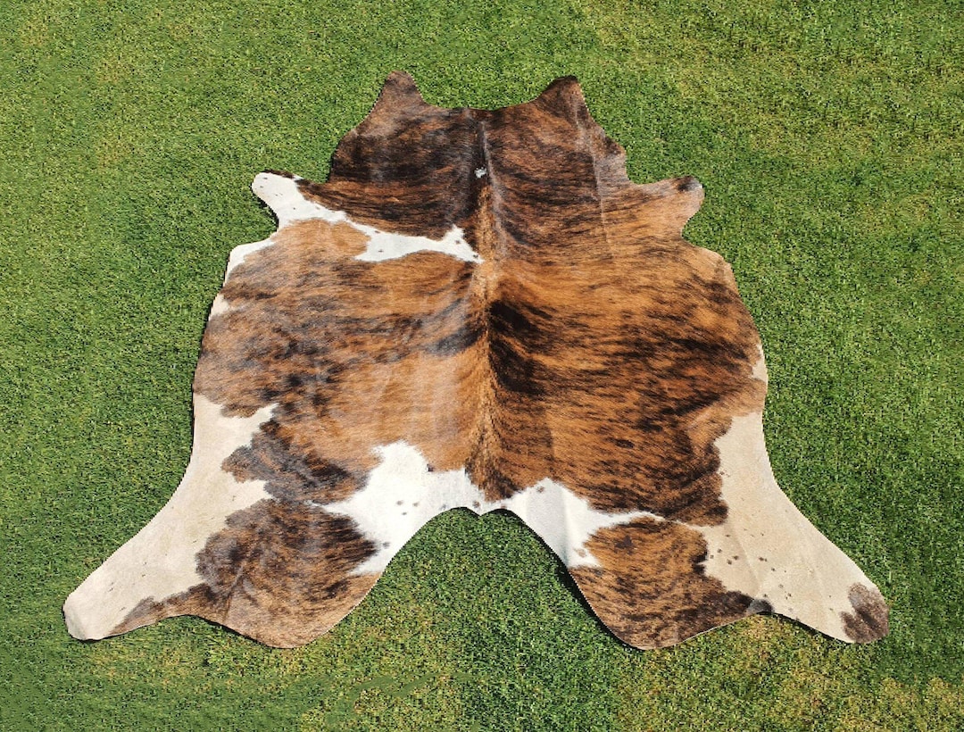 Brindle Cowhide Rug-genuine Brown and White Cow Skin-brazillian Cowhide ...