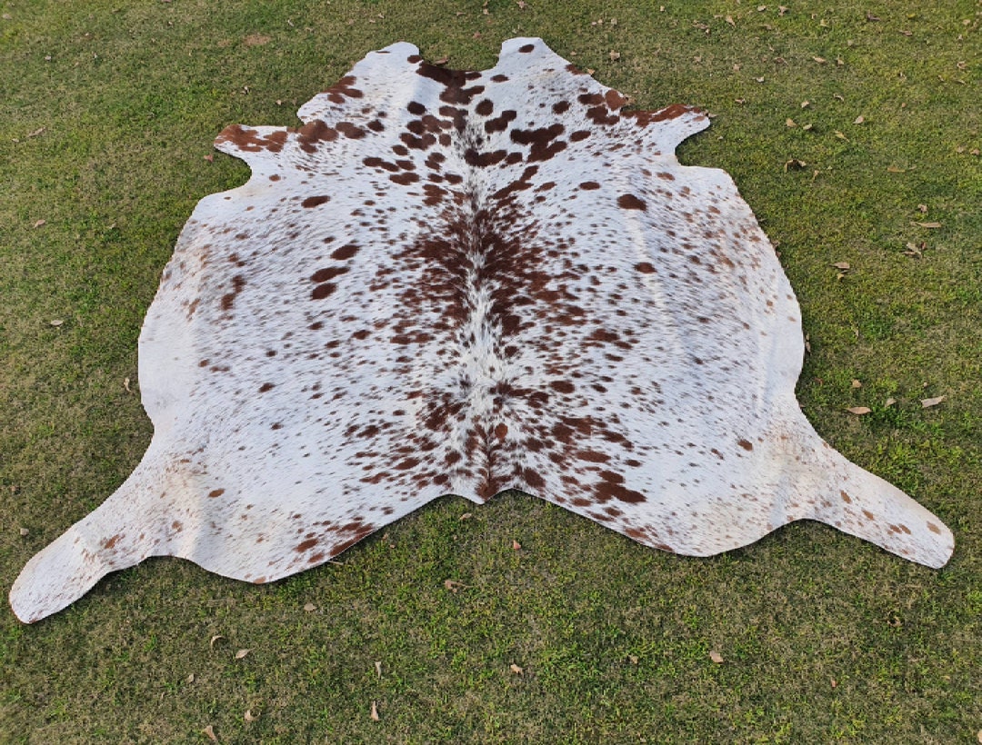 Brown Spotted Cowhide, Brown & White Cow Skin Rug, Large Cowhide Carpet ...