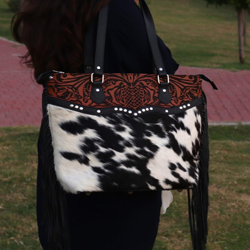 Cowhide Purse - Etsy