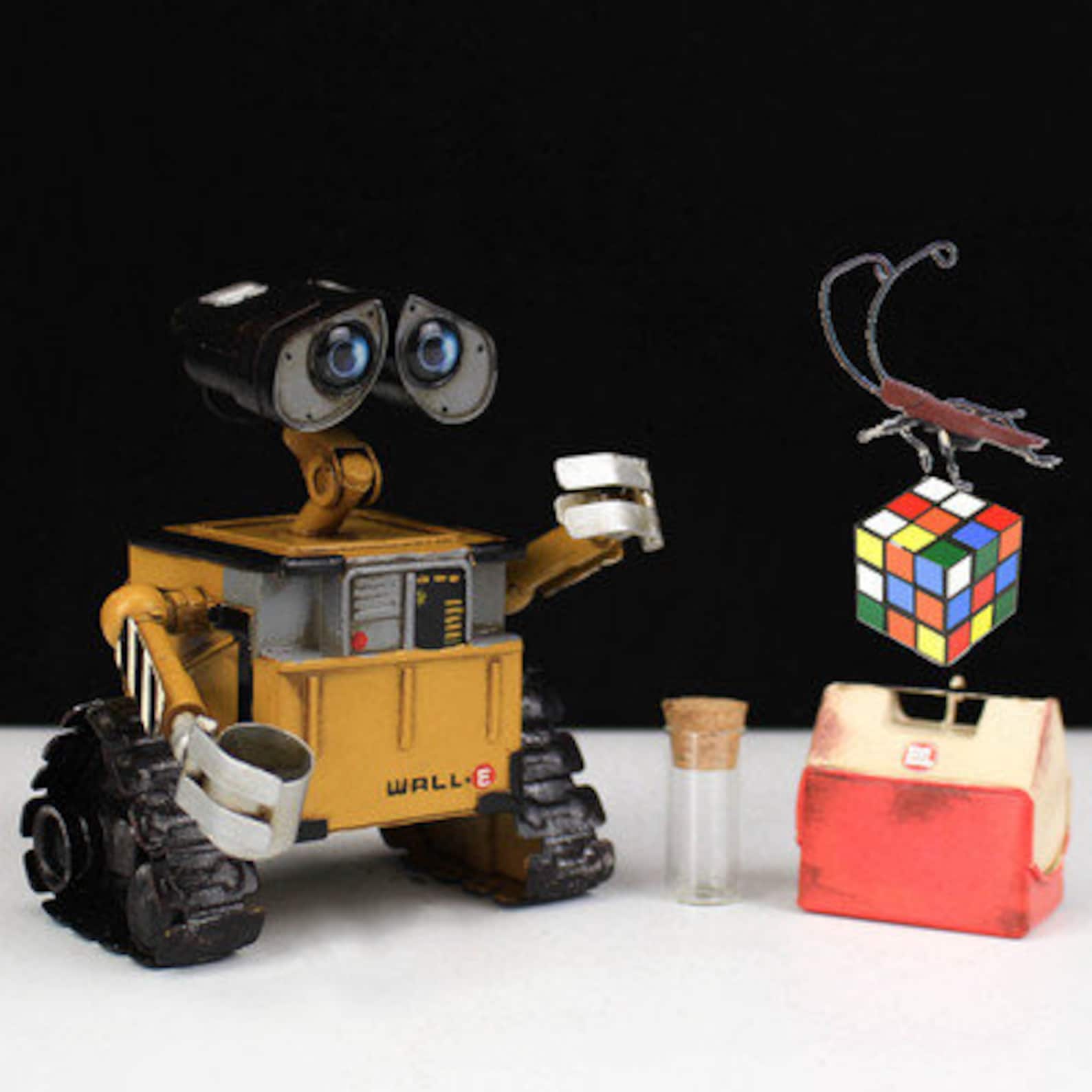 Mini Wall-e Robot 3D Figure With Backpack Handicraft Wall E - Etsy