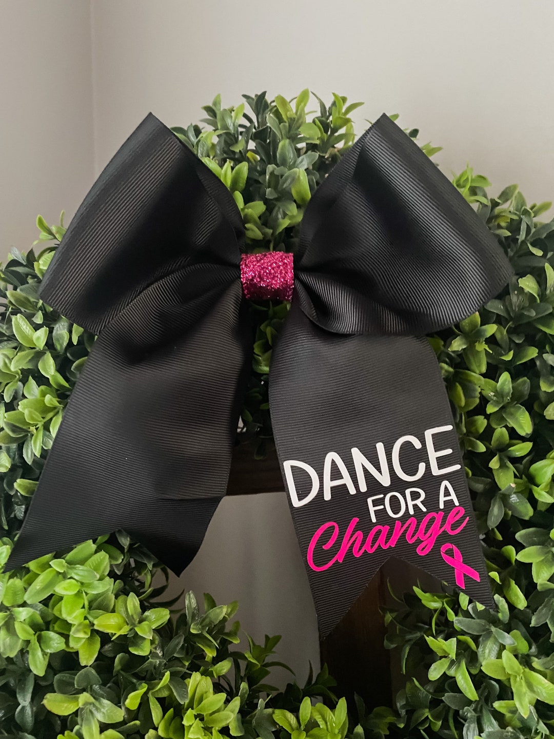 8" Dance Bow: Black Ribbon With Alligator Clip - Etsy