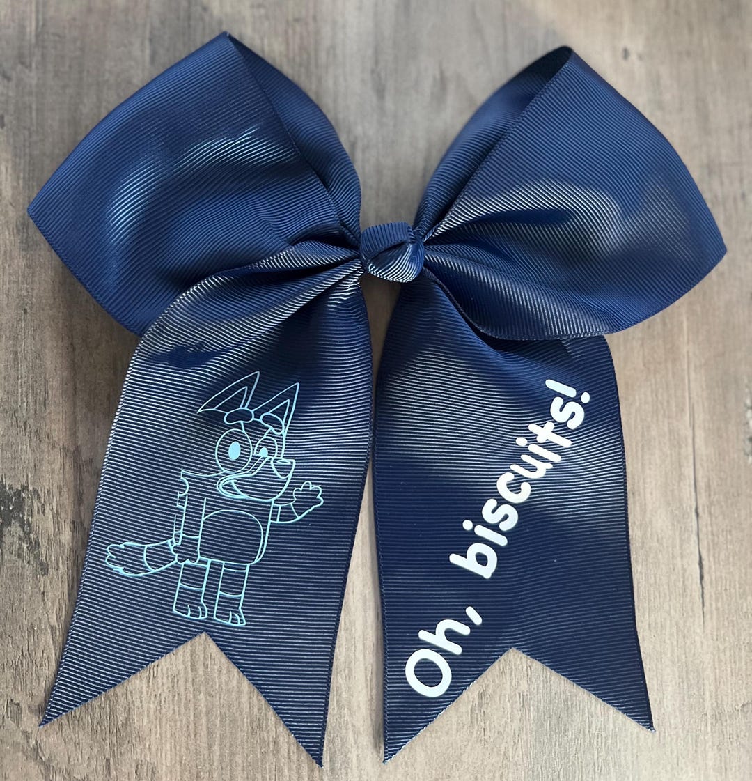 Bluey Hair Bow: Navy Blue 8" Alligator Clip - Etsy