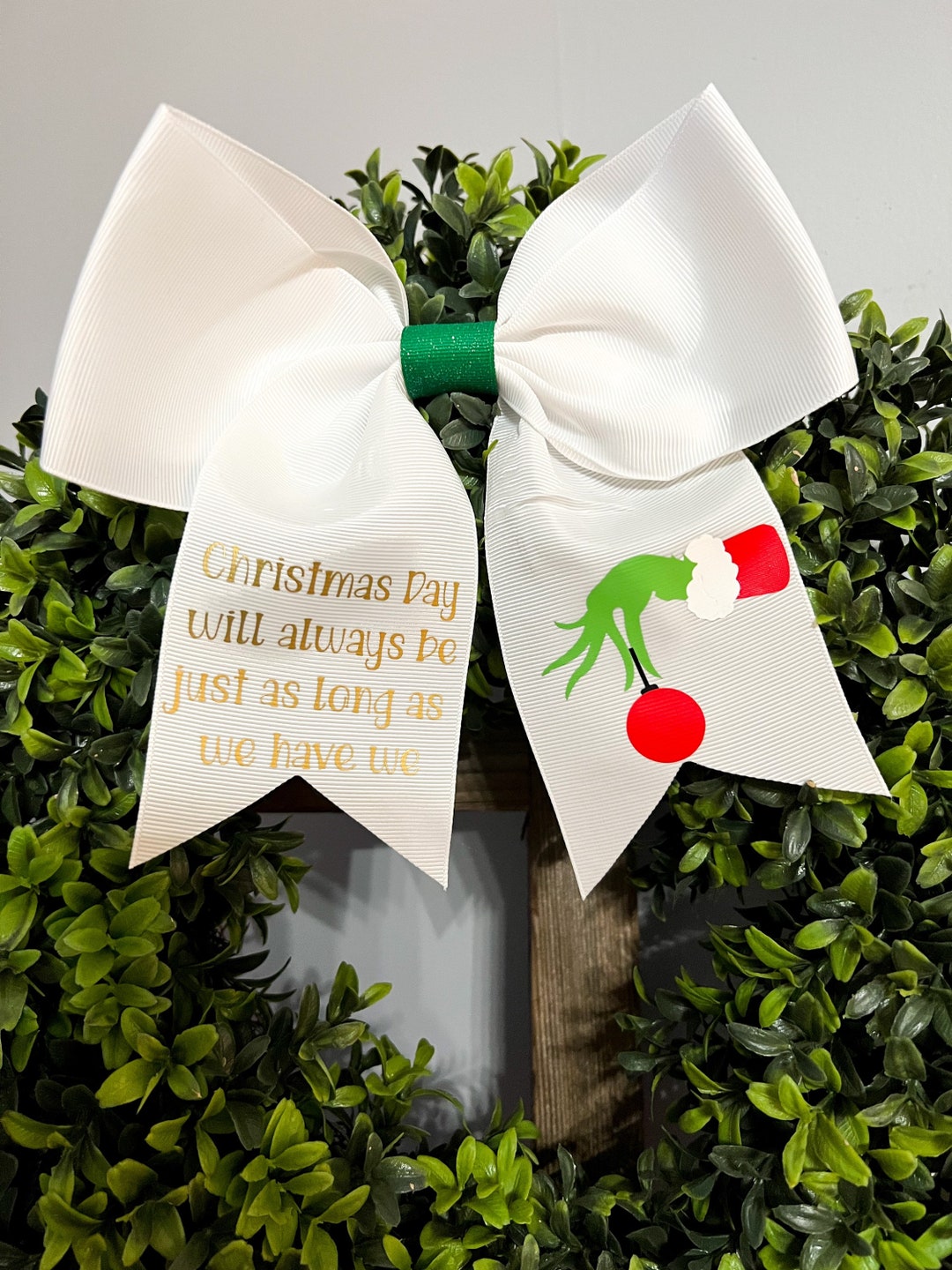 Grinch Christmas Bow - Etsy