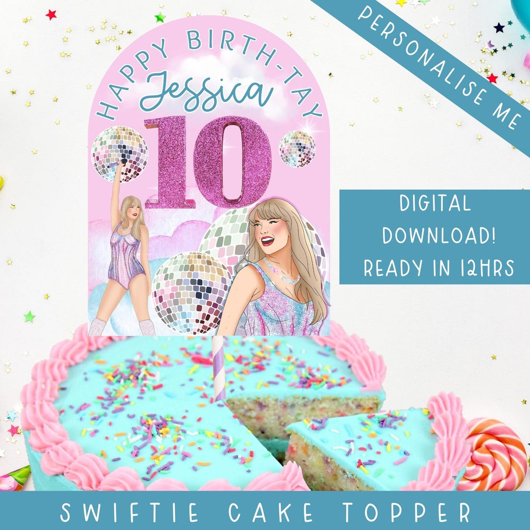 Swiftie Cake Decor, T Swift Birthday Party, Swiftie Party Theme, Eras ...