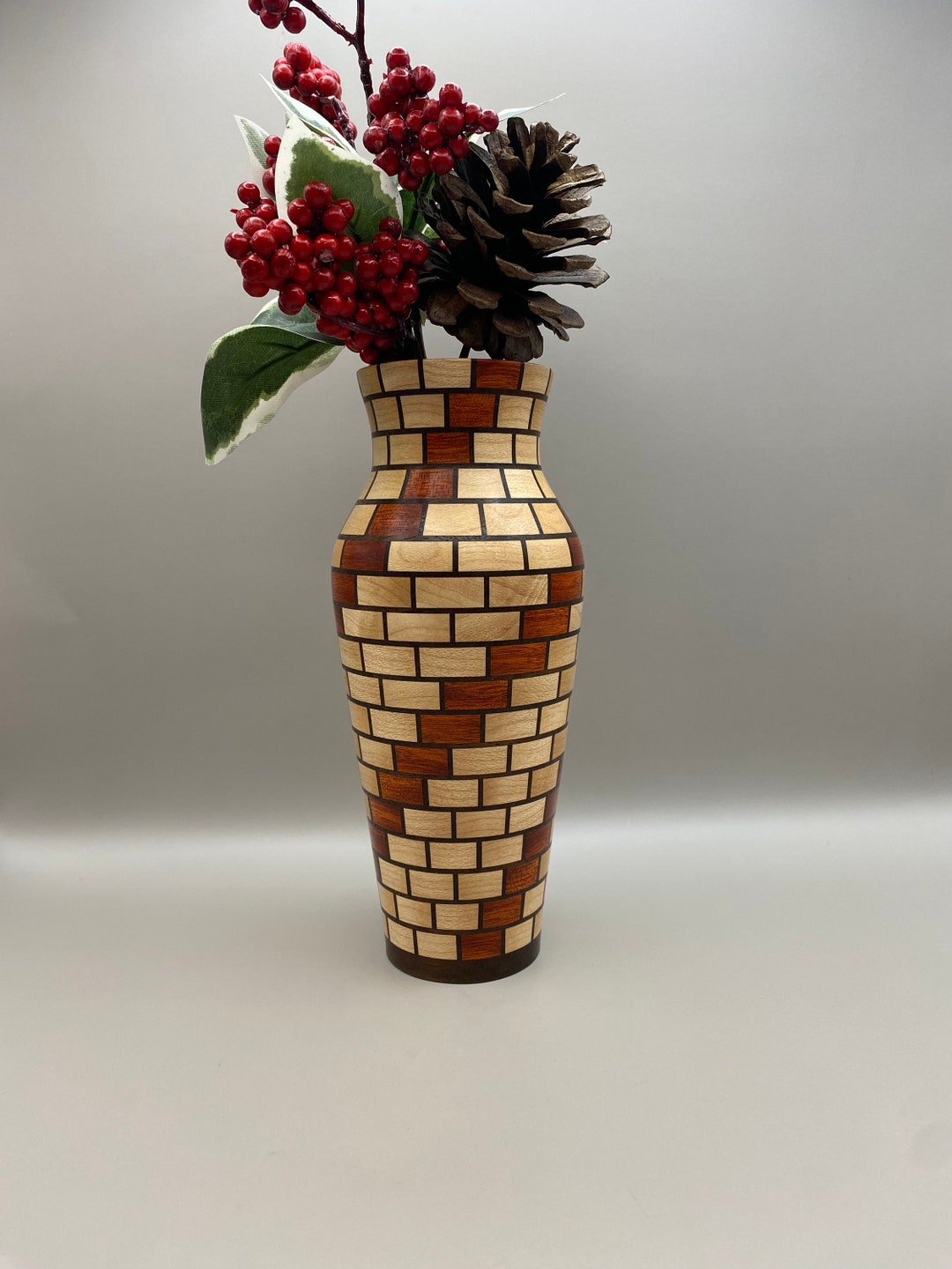 Handmade Segmented Wood Vase Beautiful Vase Great - Etsy