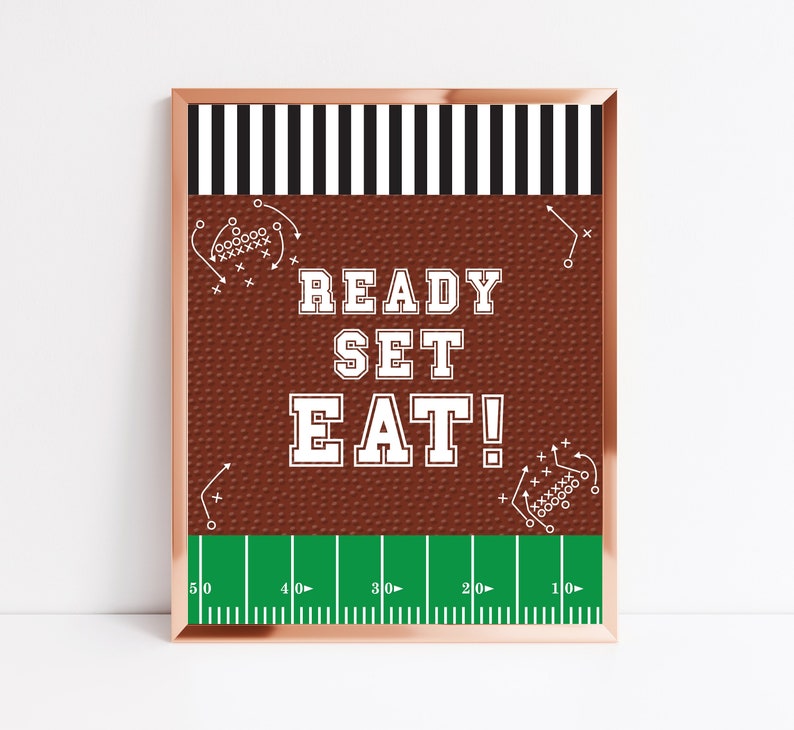 Ready Set Eat Ready Set Eat Sign Football Party Football - Etsy