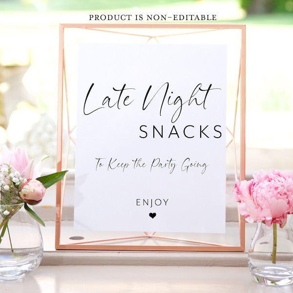Late Night Snacks Sign - Etsy