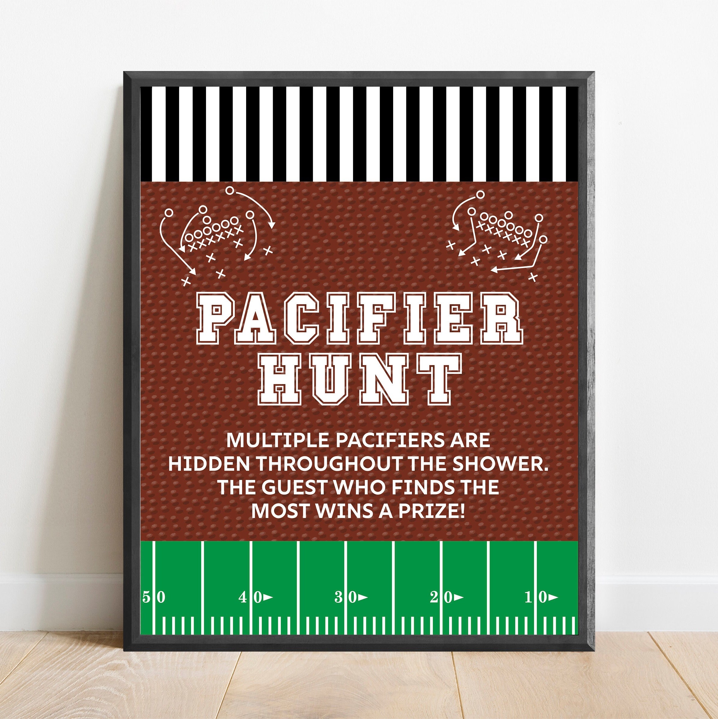 Football Pacifier Hunt Sign Printable Football Pacifier Hunt - Etsy
