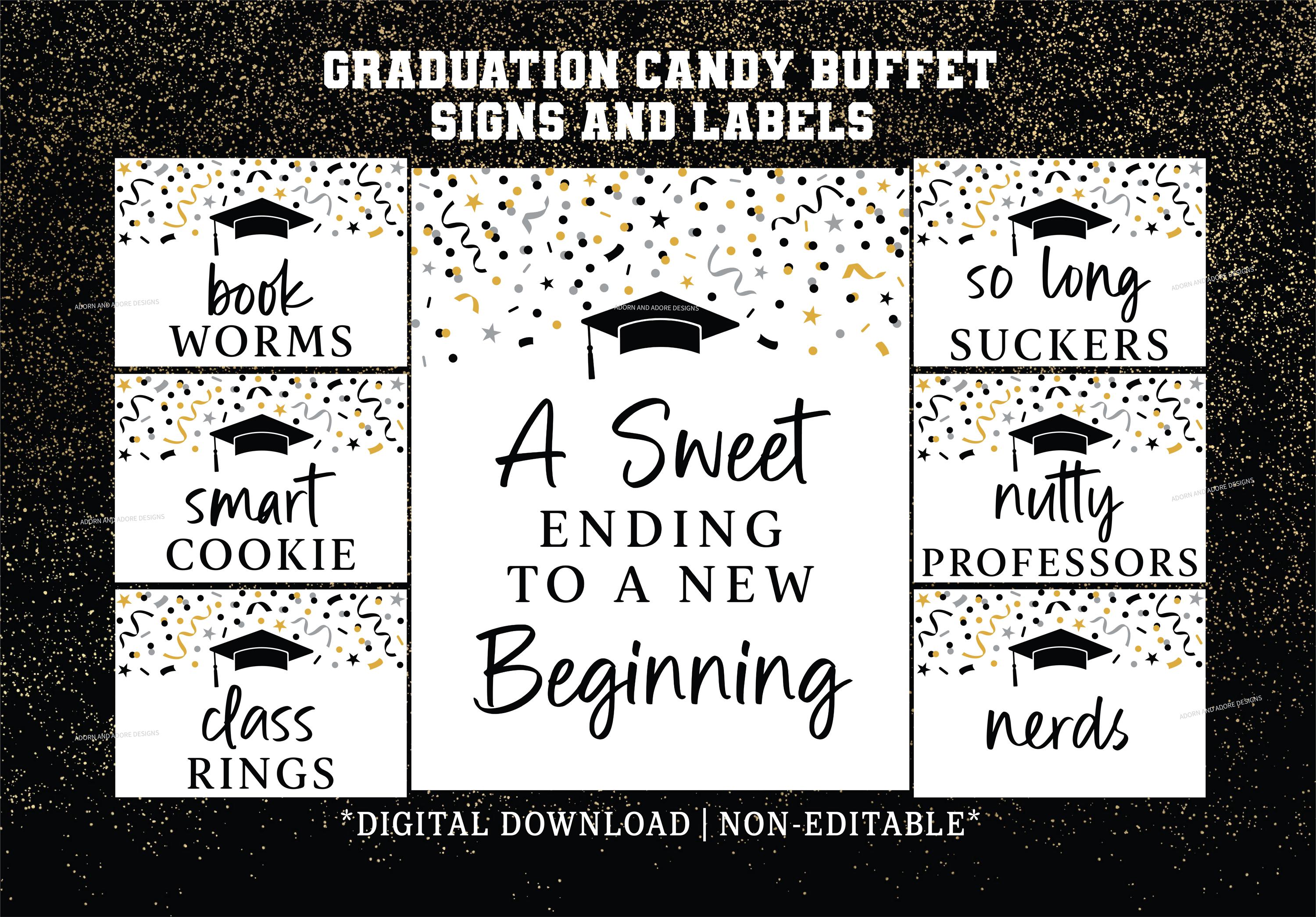 Graduation Candy Bar Signs, Printable Graduation Candy Bar Signs ...