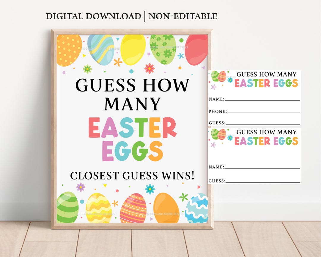 Guess How Many Easter Eggs, Guess How Many Easter Eggs Are in the Jar ...