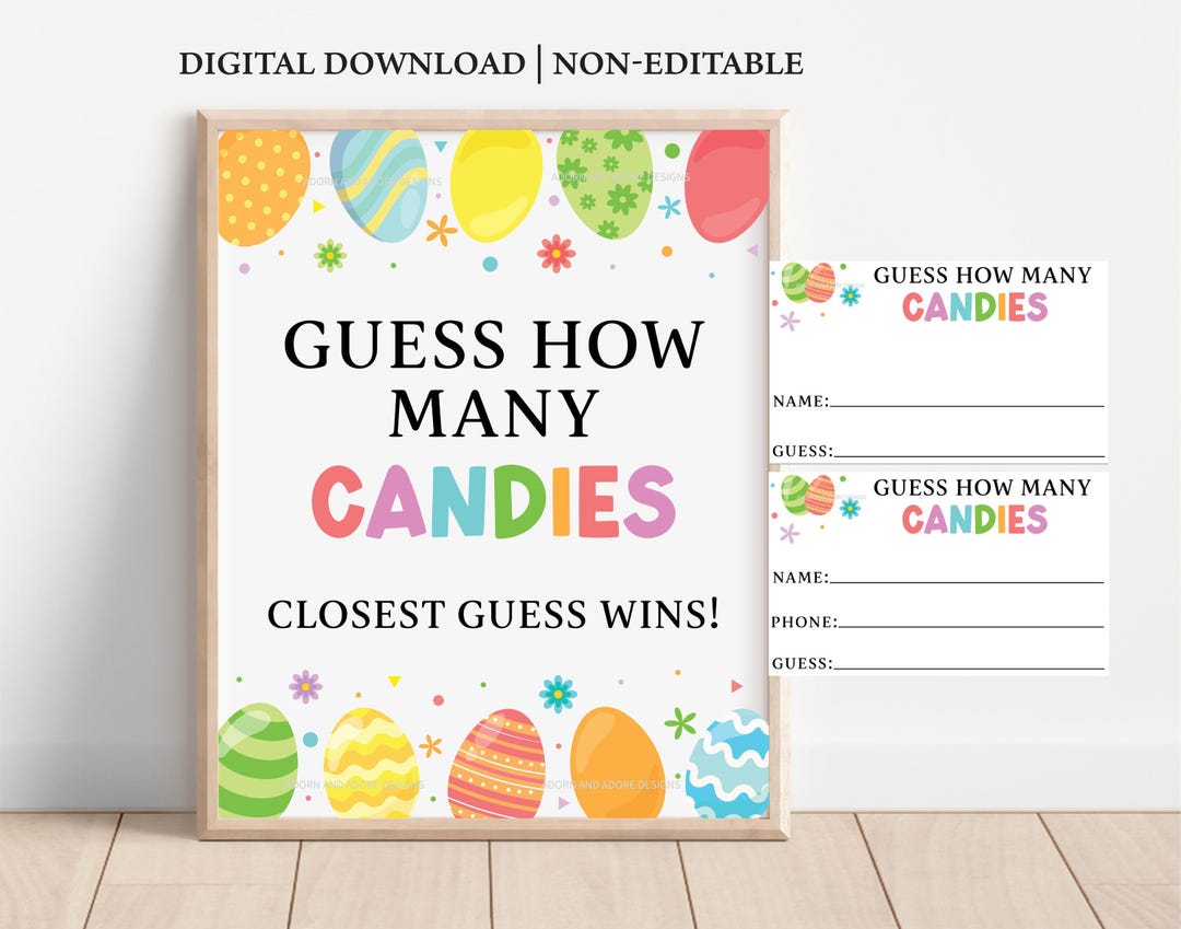 Easter Guess How Many Candies, Easter Guess How Many Candies Are in the ...