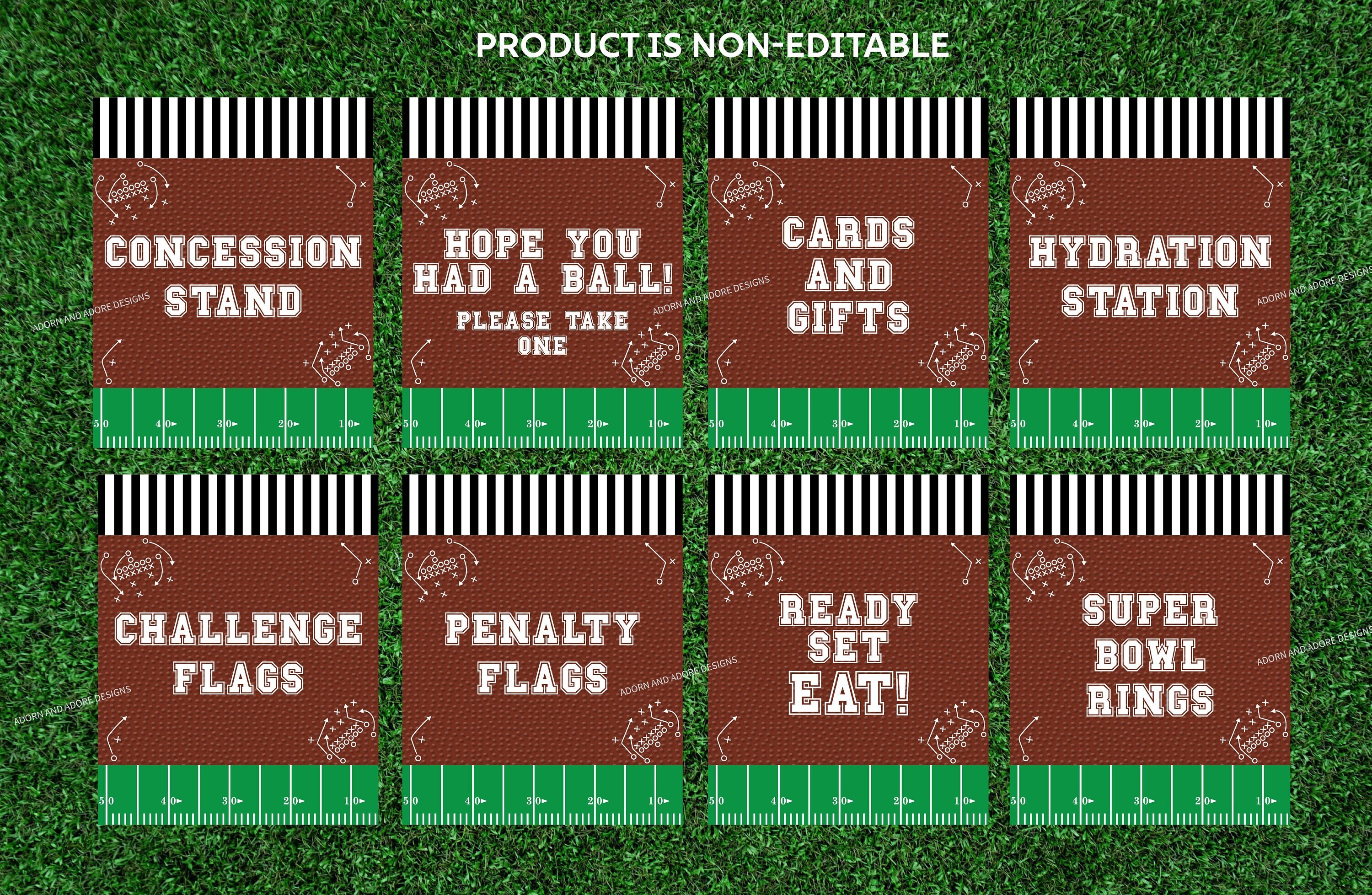 Football Birthday Bundle, Football Birthday Signs, Football Party ...